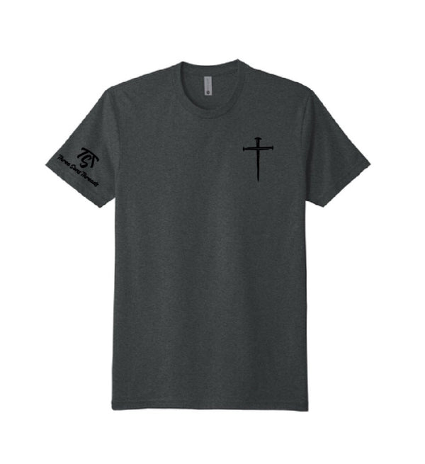 3 Nails Cross - Heather Heavy Metal Shirt – Three Sons Threads